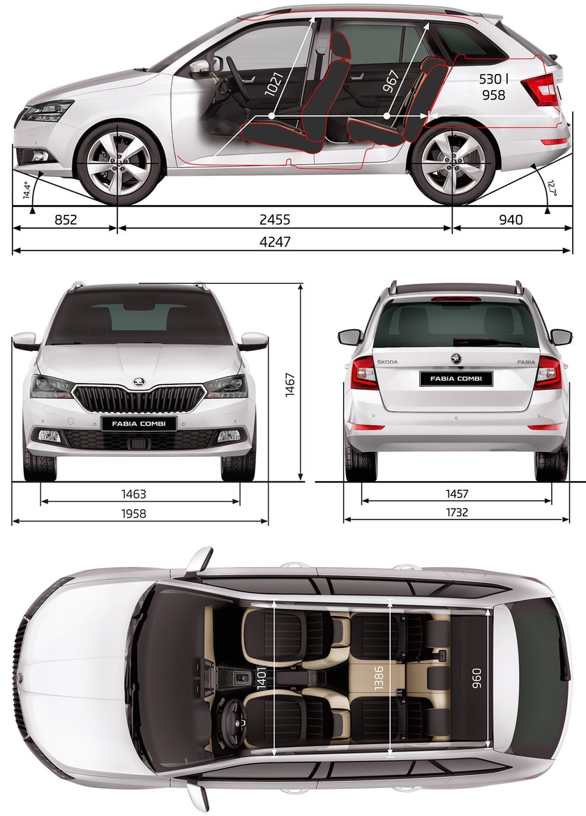 Škoda fabia 2019 rozměry